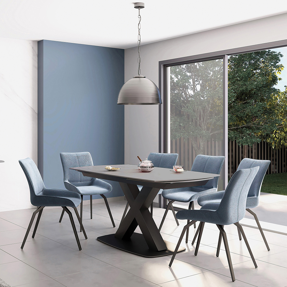 Maiden Medium Extending Dining Table 140-200cm | White Stone | Assembly ...