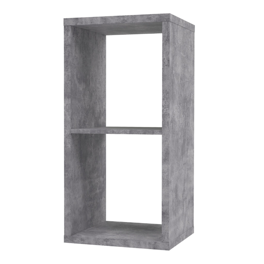 Mauri Cube 1 Shelf Storage Unit in Concrete Grey | Oak World