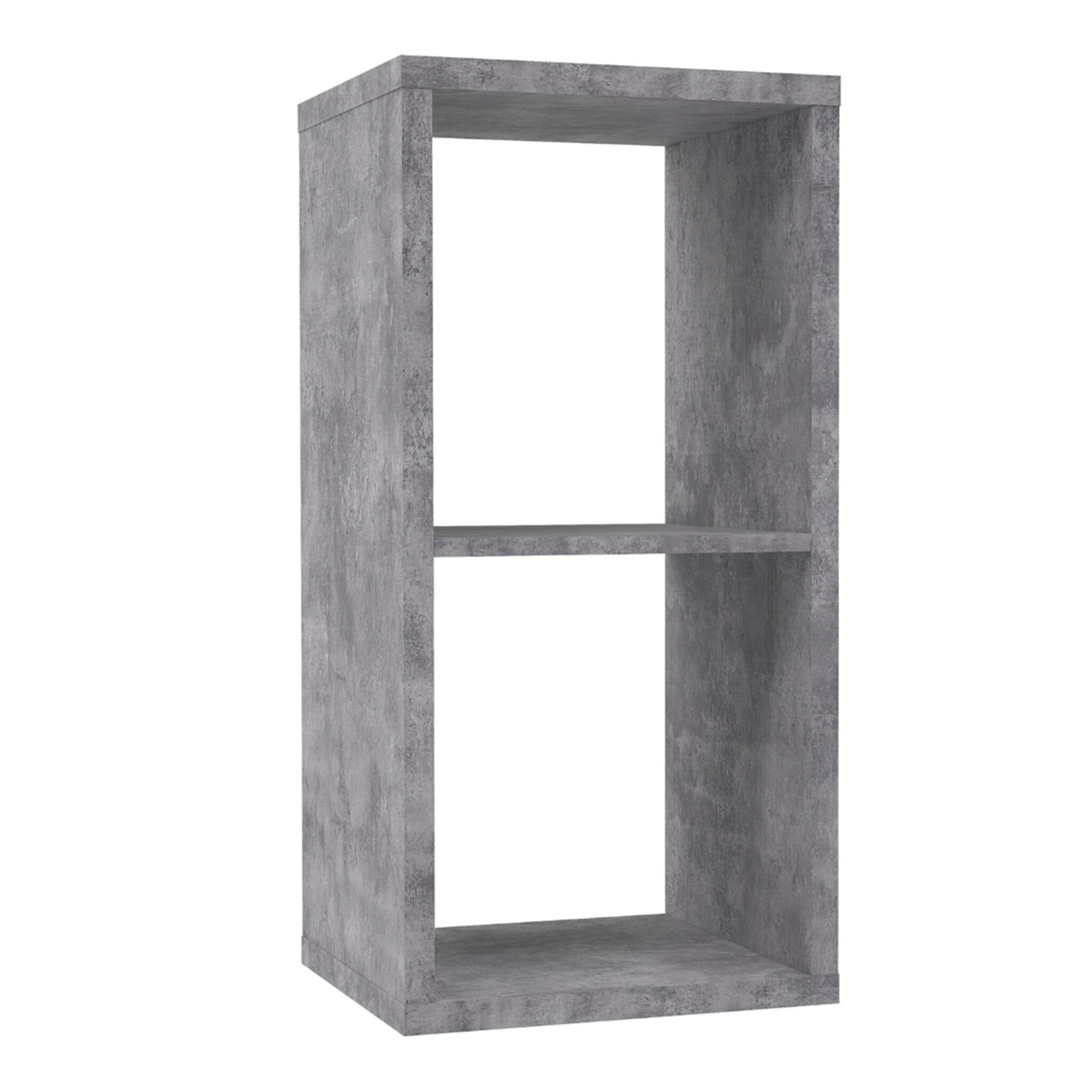 Mauri Cube 1 Shelf Storage Unit in Concrete Grey | Self Assembly | Oak ...