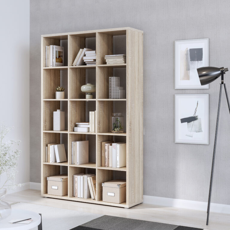 Mauri Cube 3x5 Storage Unit in Sand Oak | Self Assembly | Oak World