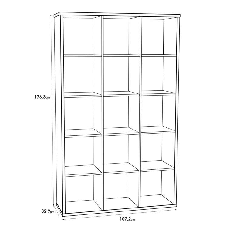 Mauri Cube 3x5 Storage Unit in Sand Oak | Self Assembly | Oak World