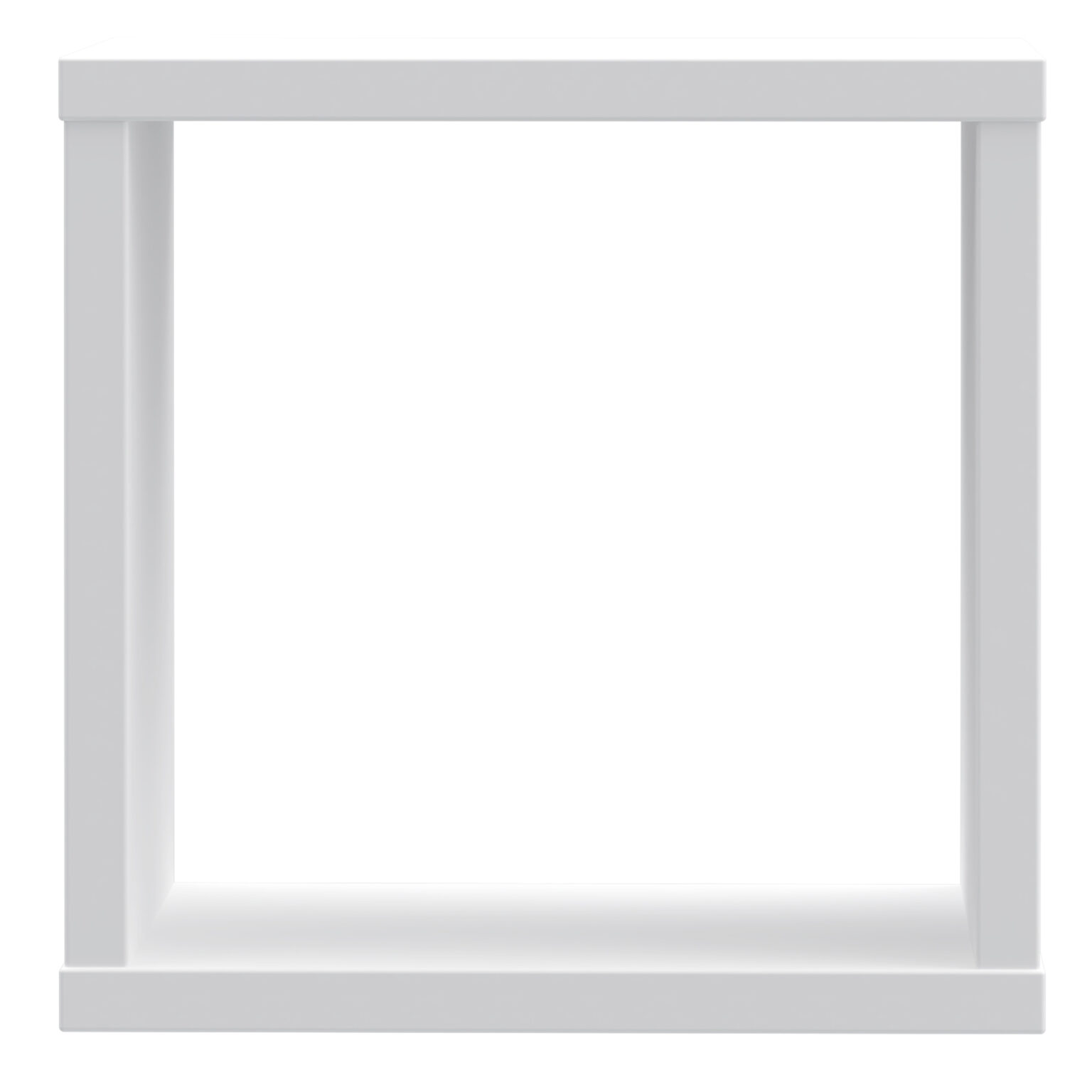 Mauri Cube Singular Storage Unit in White High Gloss/White | Oak World