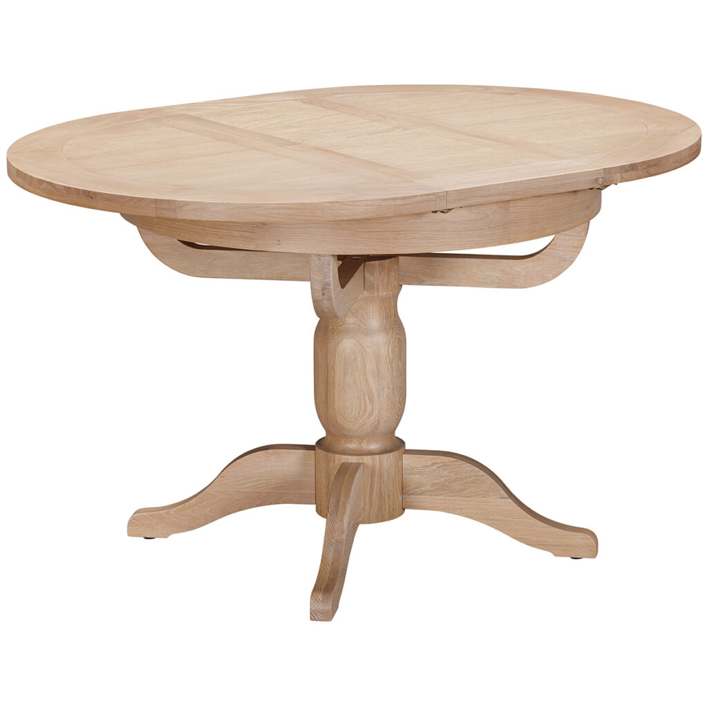 Wessex Oak Round Pedestal Extending Table | Assembly Required | Oak World