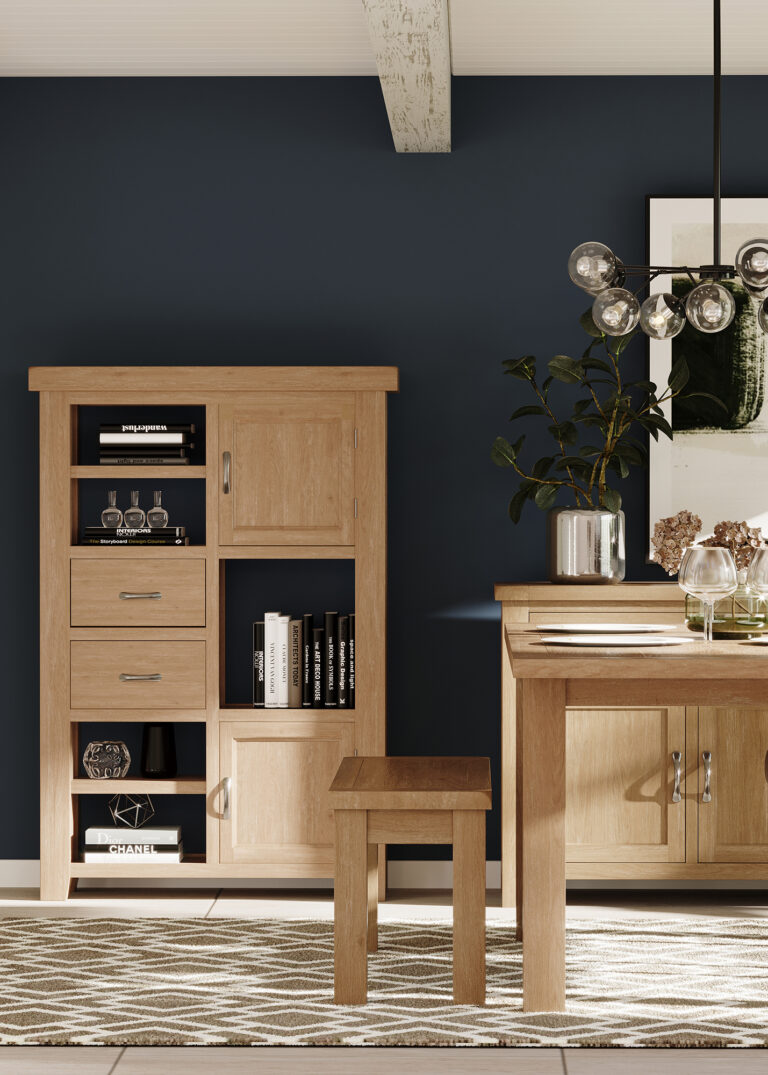 Wessex Oak Tall Display Unit | Oak World