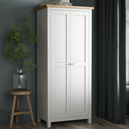 Hartside Grey Full Hanging Wardrobe | Oak World