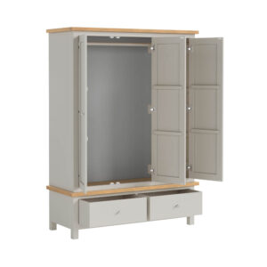 Hartside Grey Triple Wardrobe | Oak World