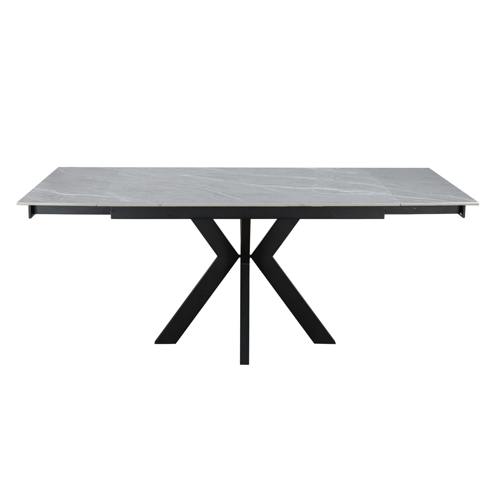 Dayton Vito Ceramic Argento Grey - Extending Dining Table | Matt Finish ...