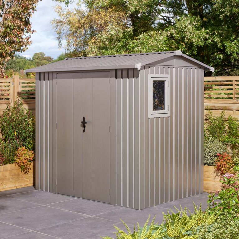 Oakworld Alfresco Brentvale Premium Apex Metal Shed 8x6 | Oak World