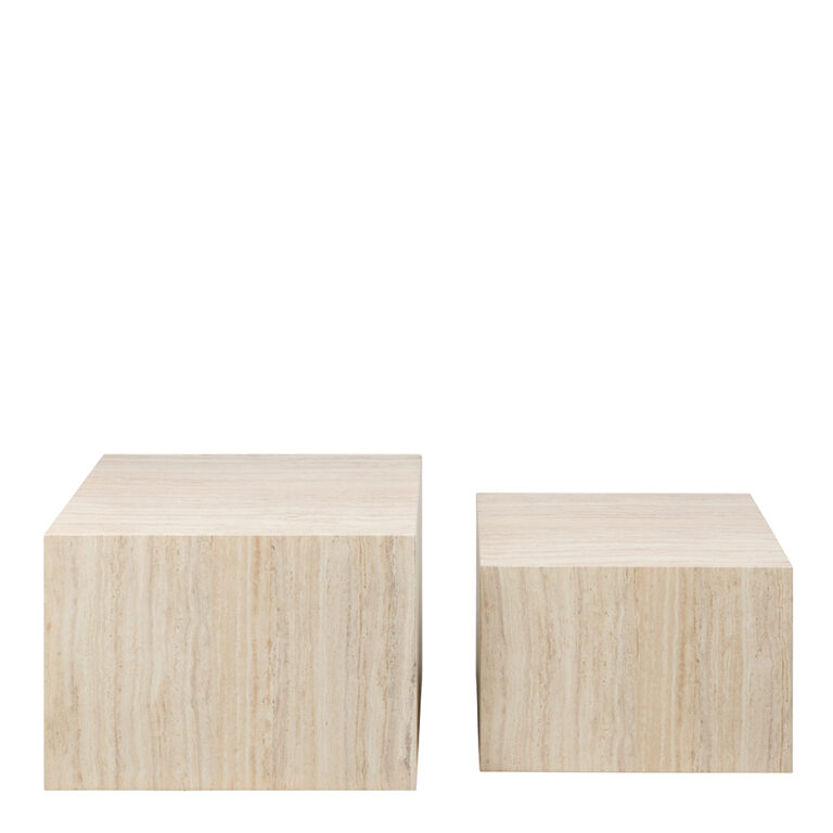 Dice Coffee Table Set in Light Oak | Oak World
