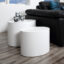 Mice Oval Coffee Table in White Set of 2 | Oak World