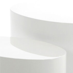 Mice Oval Coffee Table in White Set of 2 | Oak World