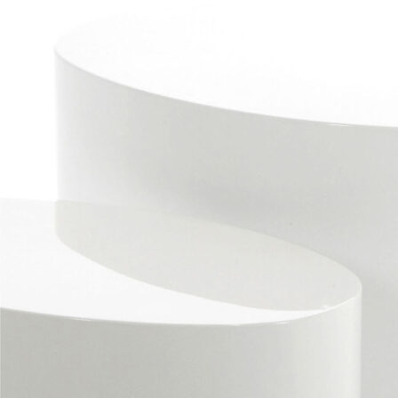 Mice Oval Coffee Table in White Set of 2 | Oak World