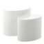 Mice Oval Coffee Table in White Set of 2 | Oak World