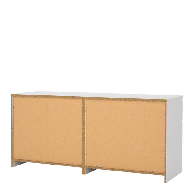 Moderno Wide Chest of 6 Drawers (3+3) in White | Assembly Required ...