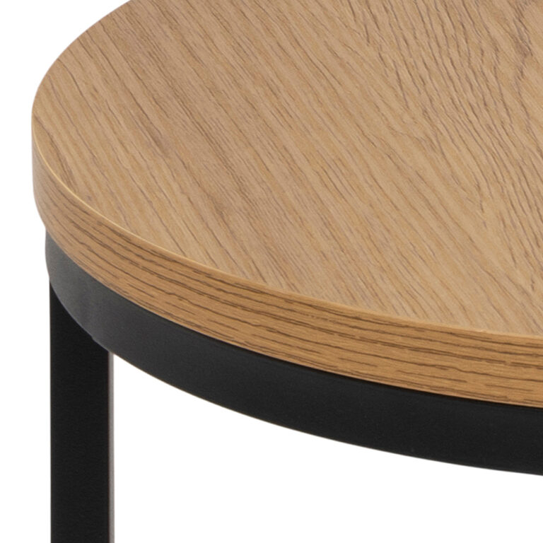 Spiro Round Nest of Tables in Oak | Oak World