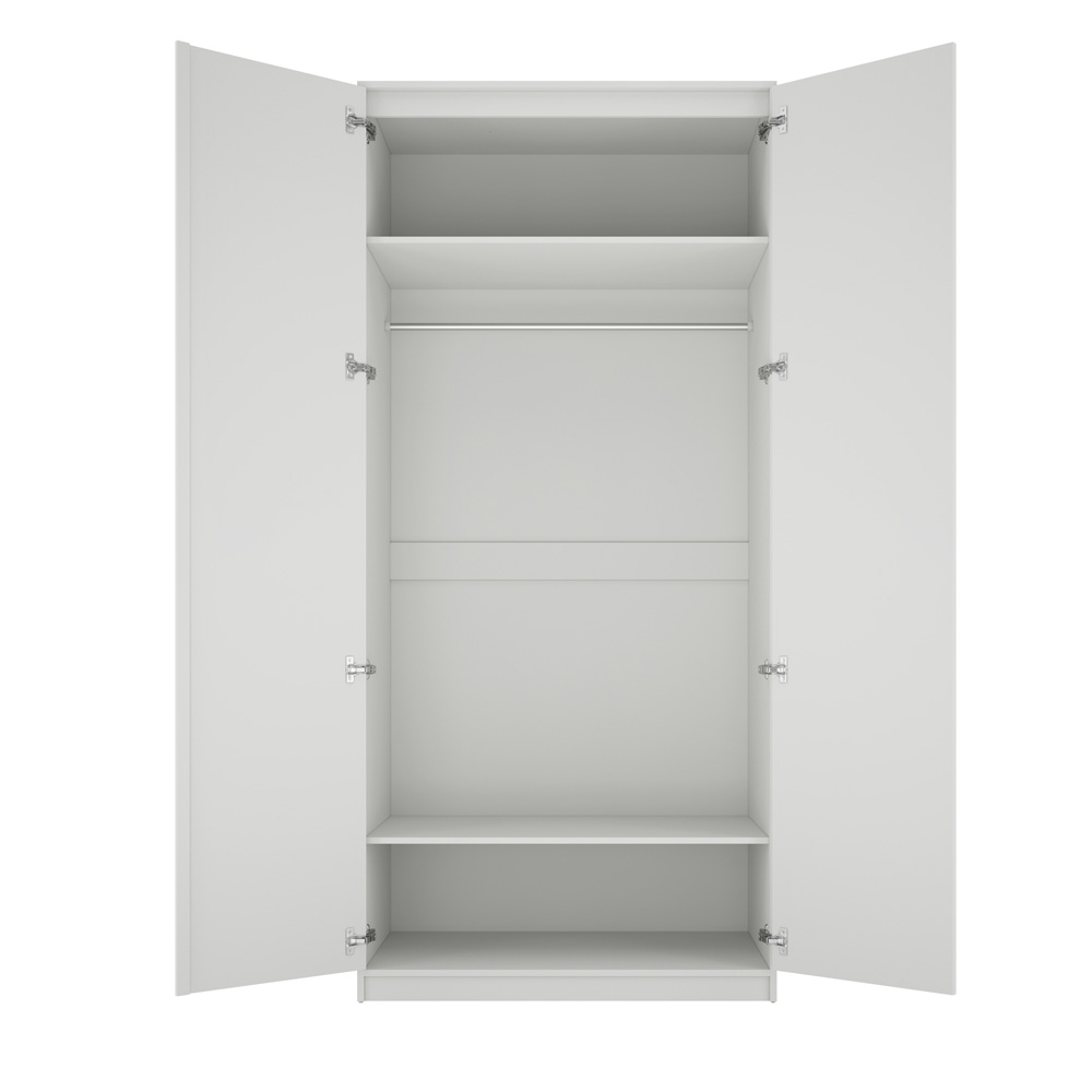 Texas White 2 Door Wardrobe | Assembly Required | Oak World