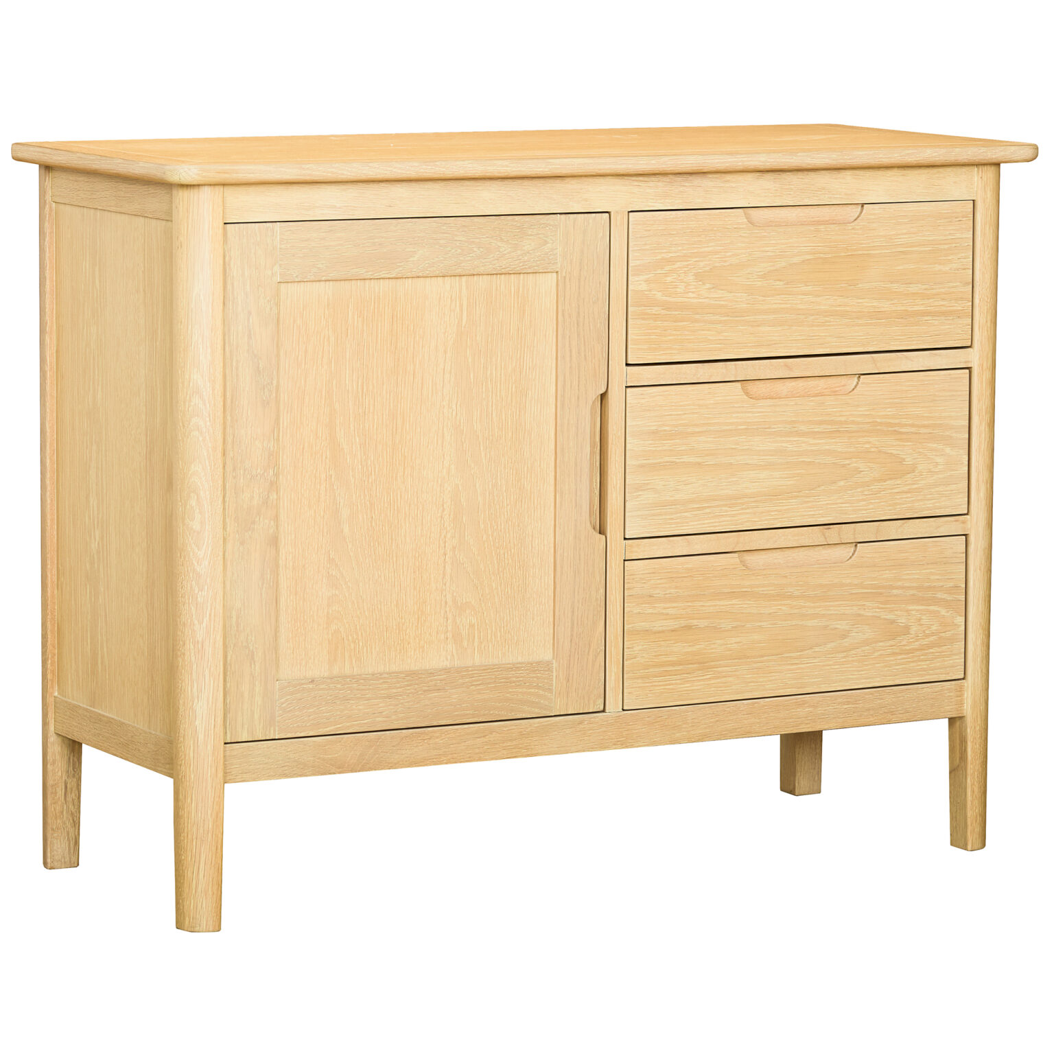 Bruges 1 Door 3 Drawer Sideboard | Assembled | Oak World