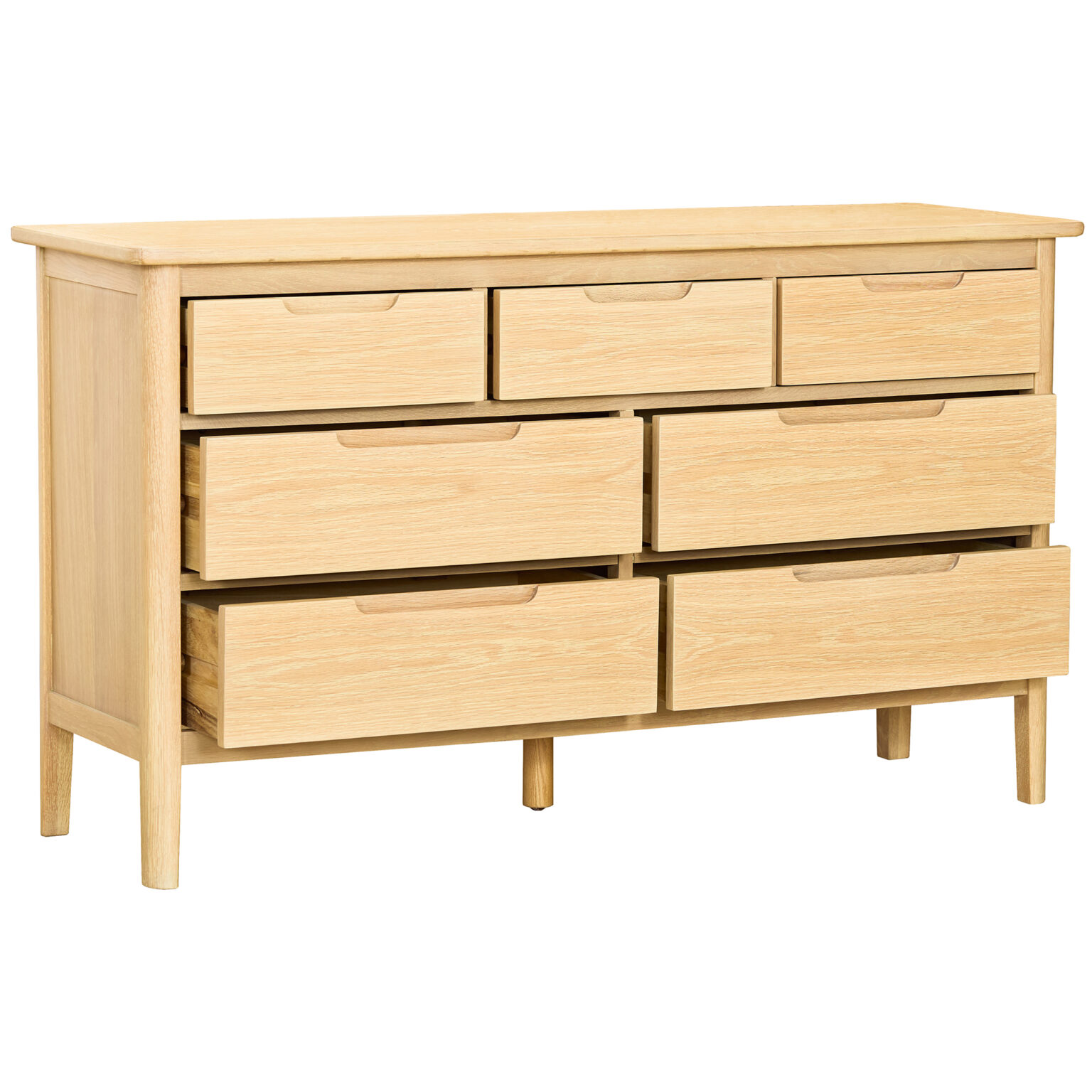 Bruges 3 Over 4 Chest of Drawers | Assembled | Oak World