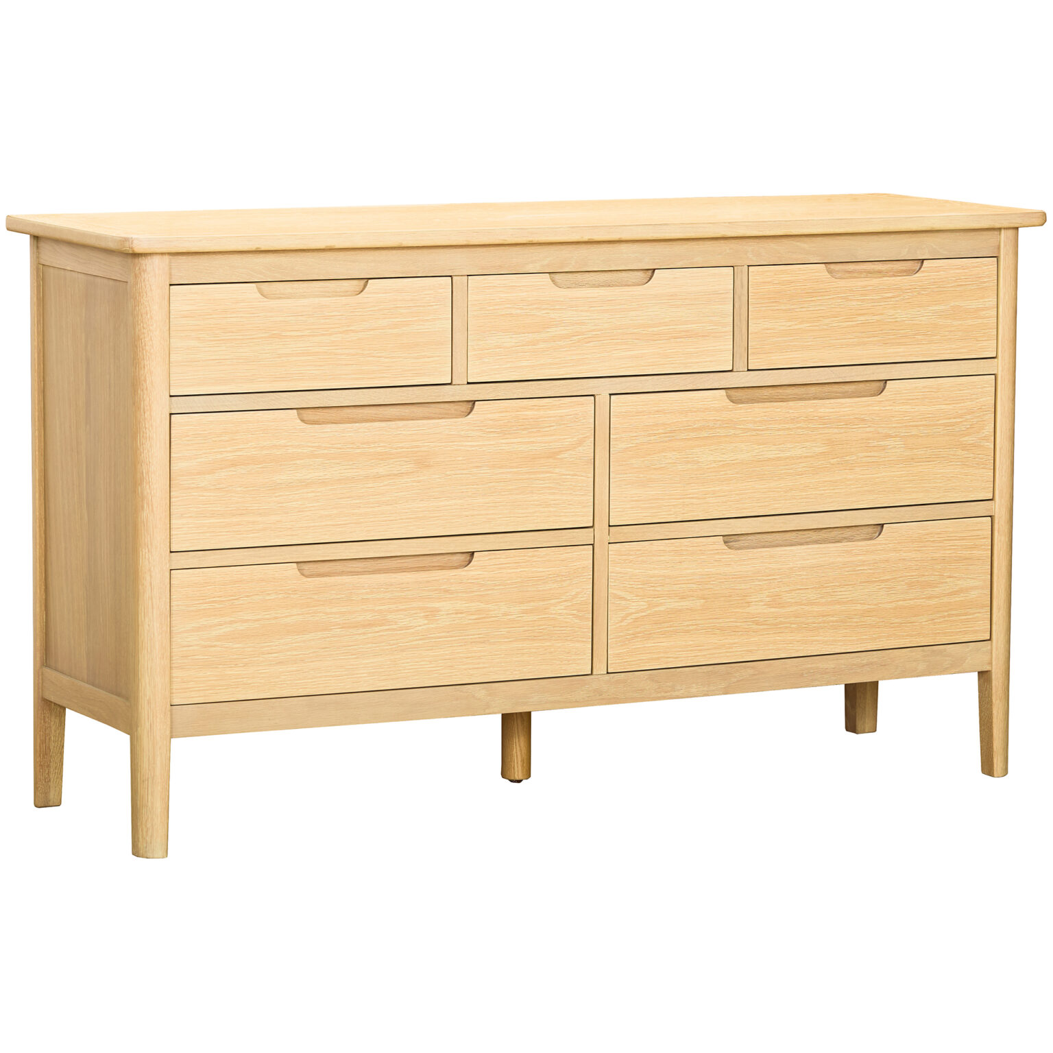 Bruges 3 Over 4 Chest of Drawers | Assembled | Oak World