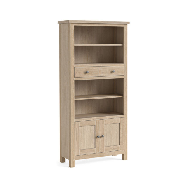 Oaktide Display Unit - Oak - White Wash | Assembled | Oak World