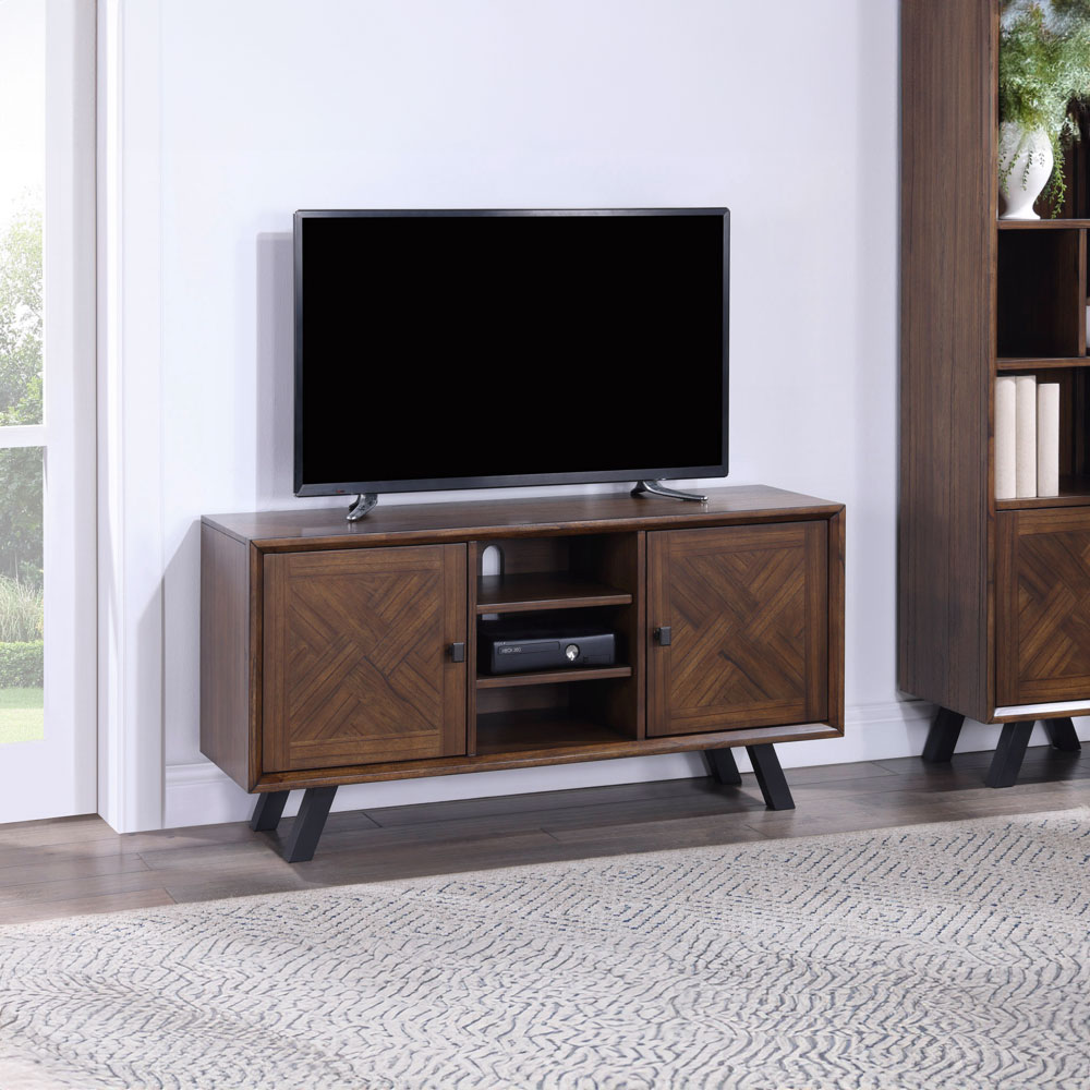 Niagra Straight TV Unit - Oak | Oak World