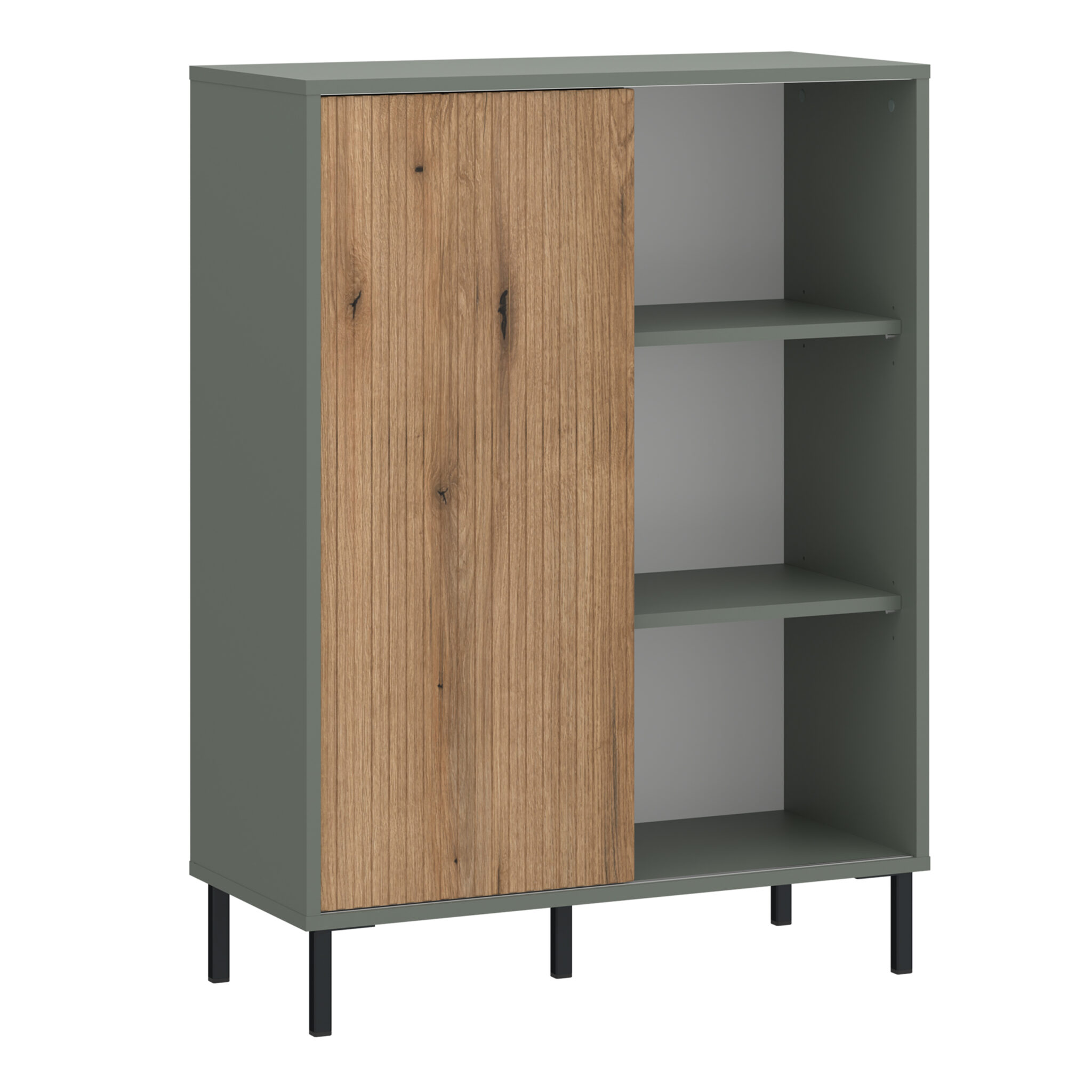 Ayr Sideboard 1 Door in Green/Oak | Oak World