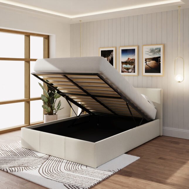 Marikina Ottoman Storage Bed | Oak World