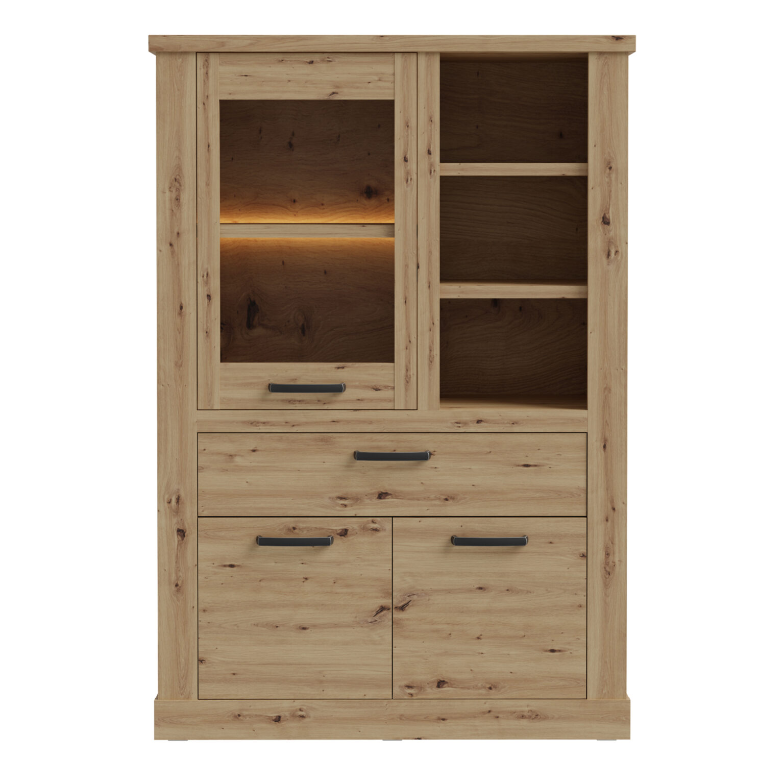 Solara Display Cabinet in Artisan Oak | Oak World