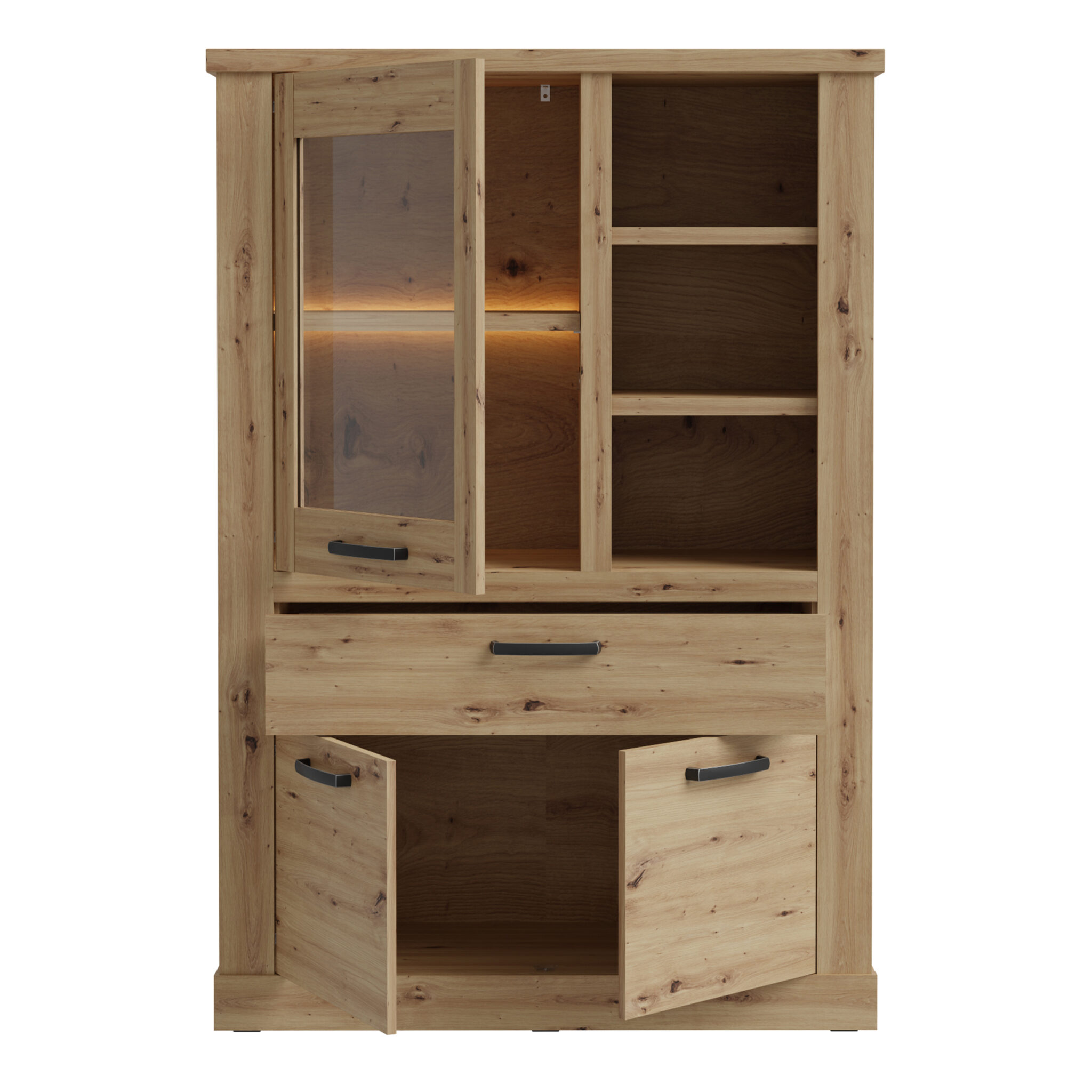 Solara Display Cabinet in Artisan Oak | Oak World