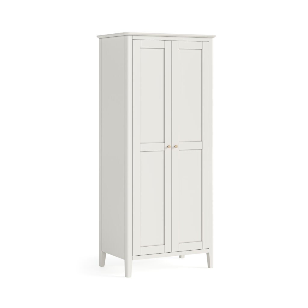 Dover White Full Hanging Wardrobe | Oak World