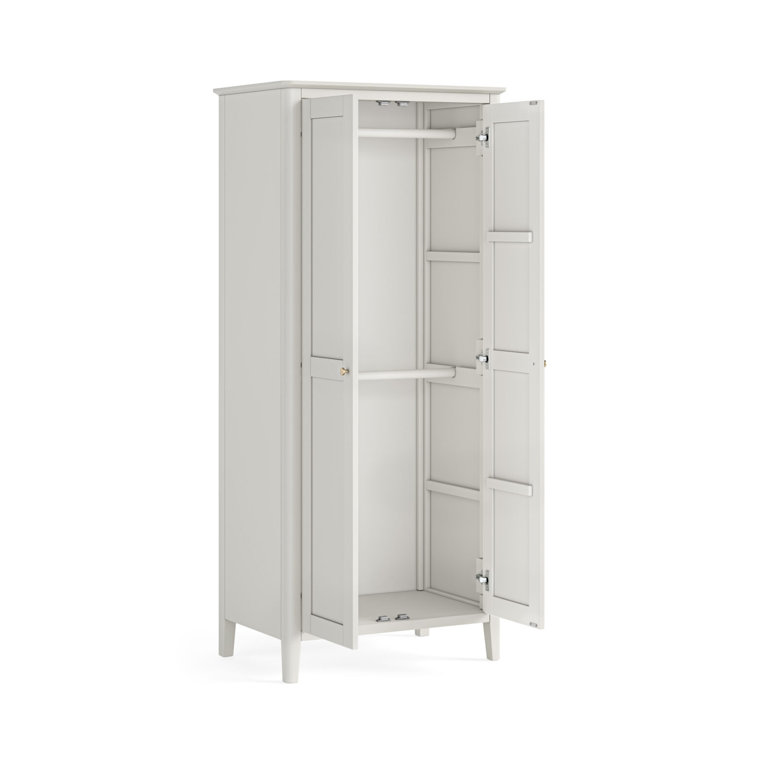 Dover White Full Hanging Wardrobe | Oak World