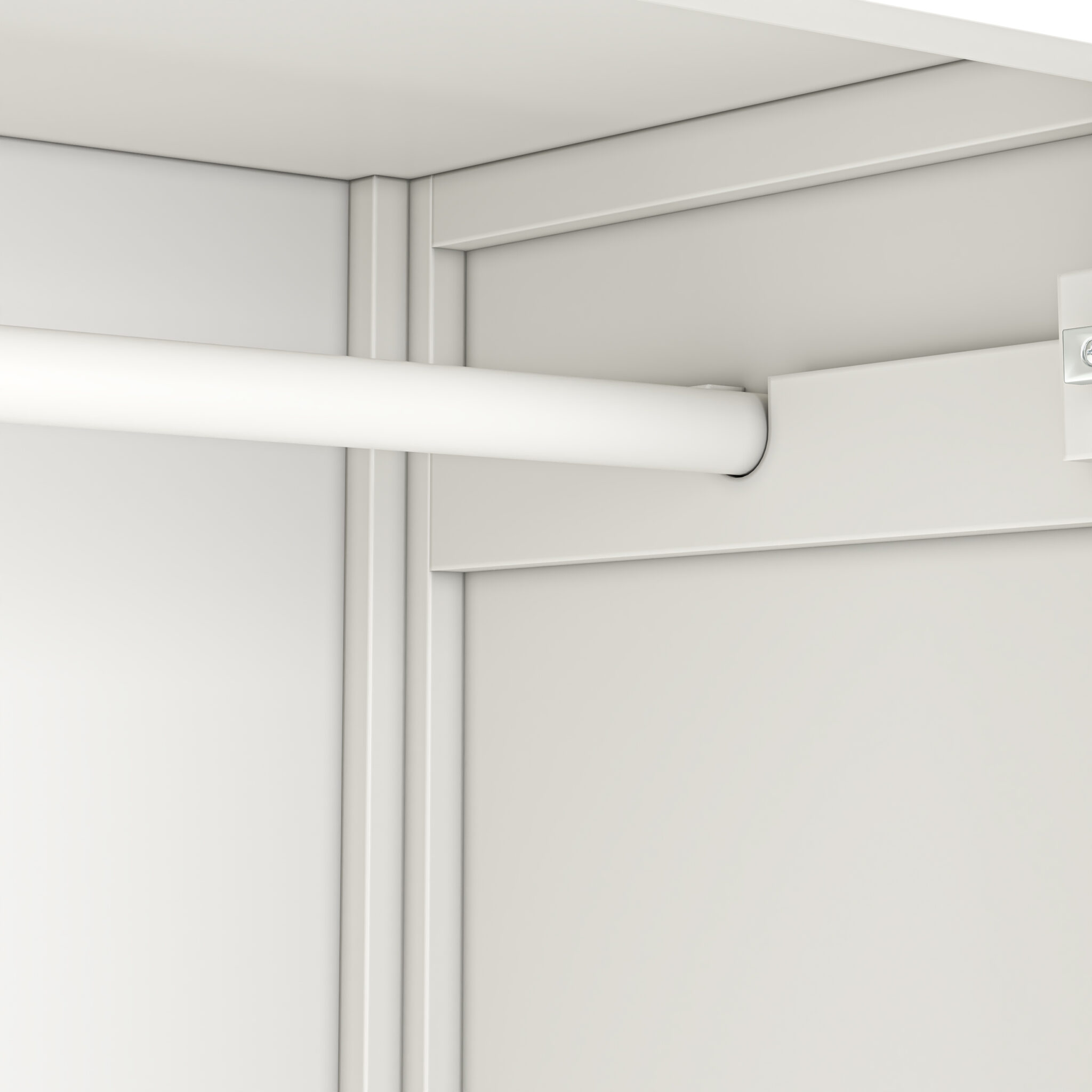 Dover White Full Hanging Wardrobe | Oak World
