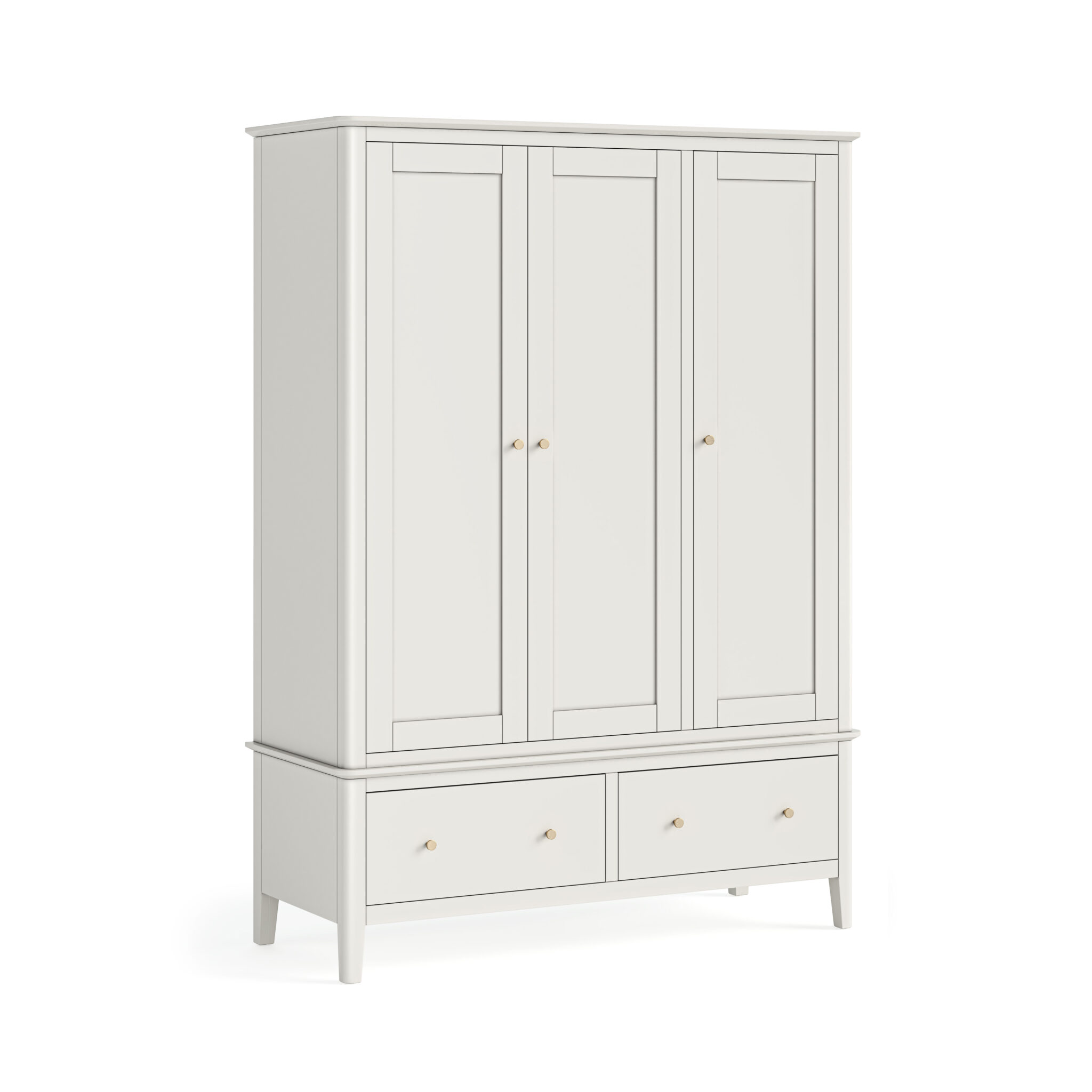 Dover White Triple Wardrobe | Oak World