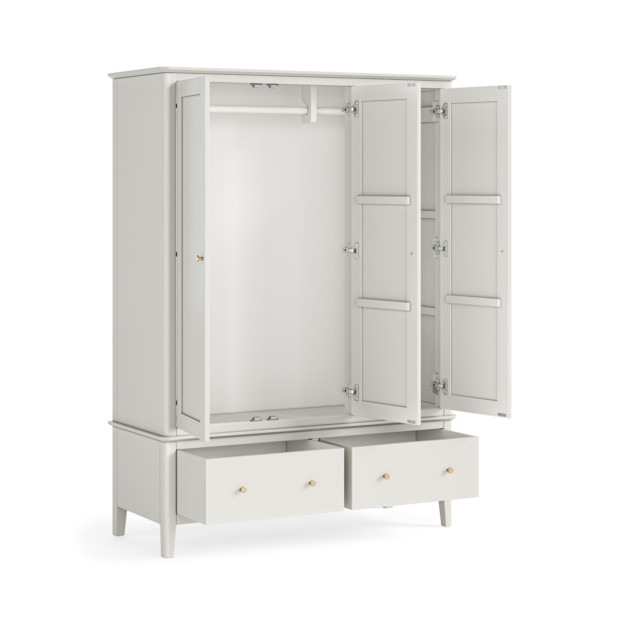 Dover White Triple Wardrobe | Oak World