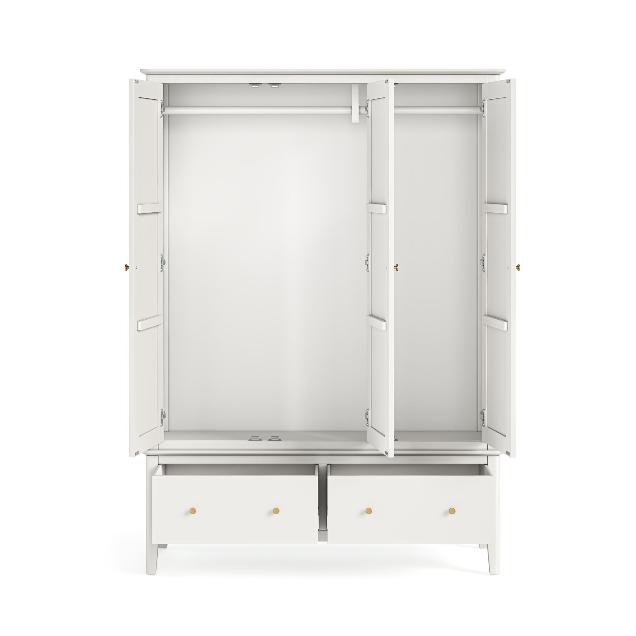 Dover White Triple Wardrobe | Oak World