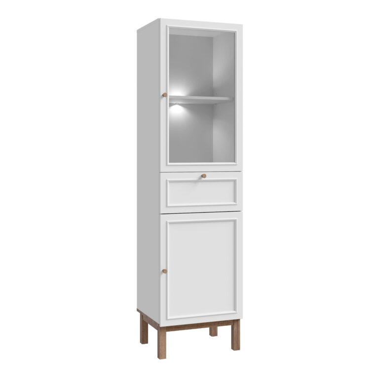Wesley 3 Drawer Chest in Light Grey and Oak | Oak World