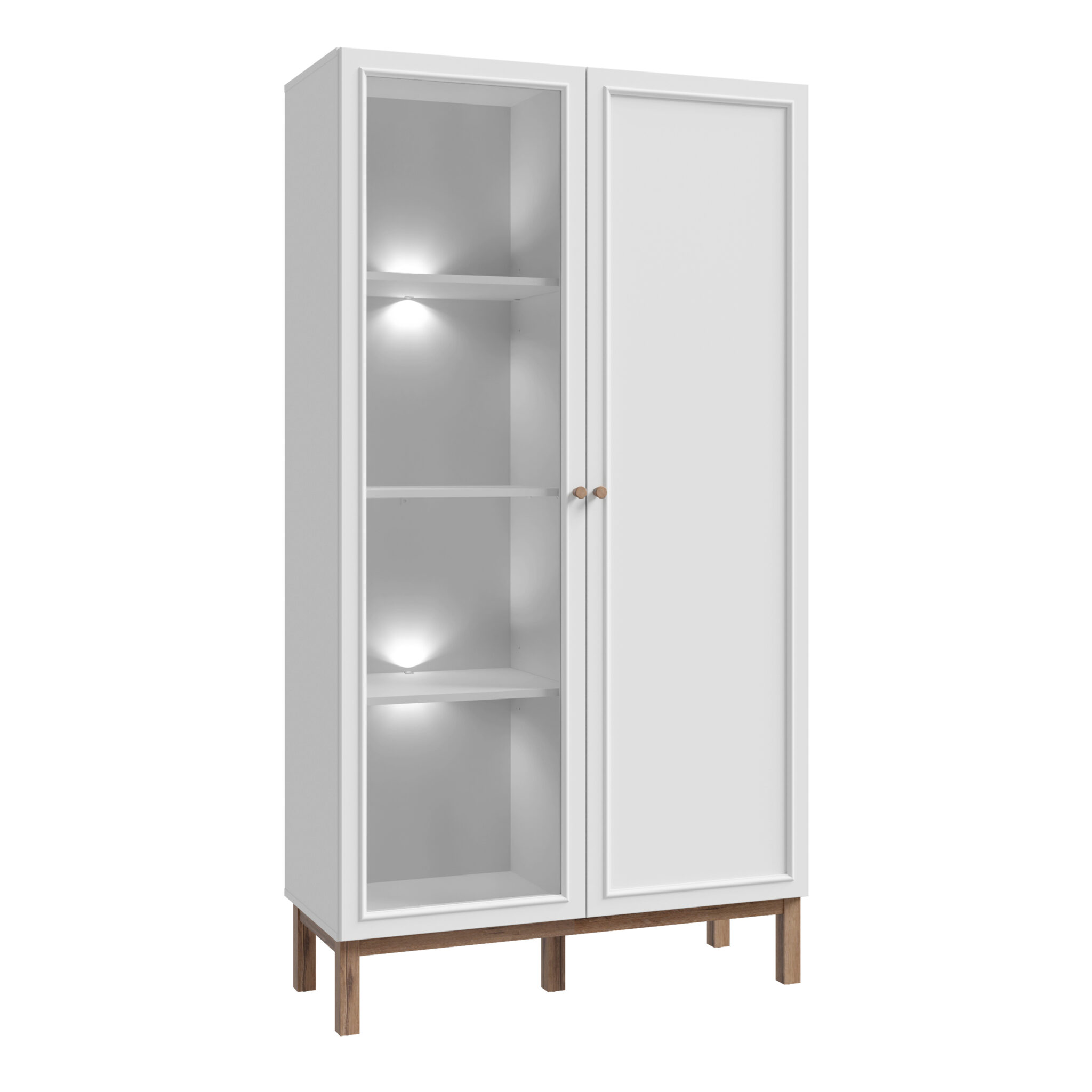 Wesley 3 Drawer Chest in Light Grey and Oak | Oak World