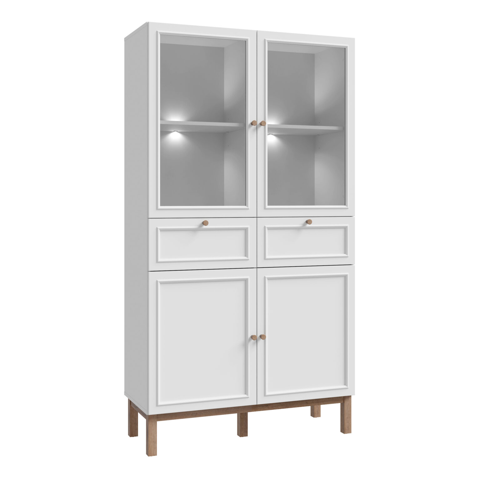 Wesley 3 Drawer Chest in Light Grey and Oak | Oak World