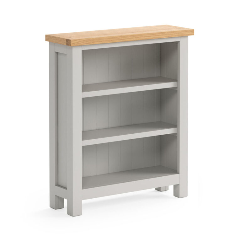 Hartside Grey Low Bookcase | Oak World