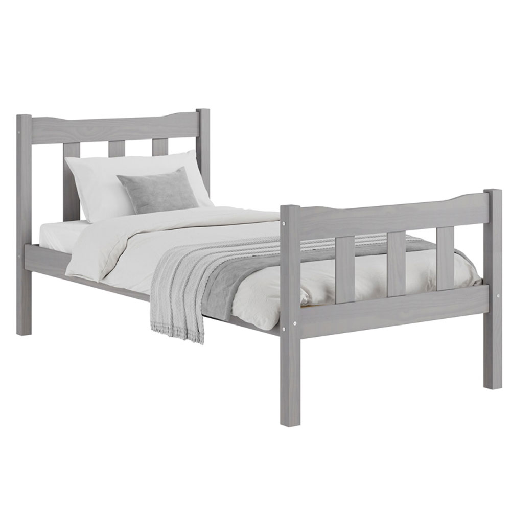 Heathrow Grey Single Bed | Oak World