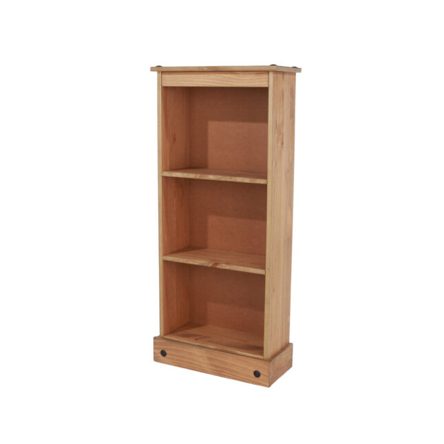 Azusa Low Narrow Bookcase | Assembly Required | Oak World