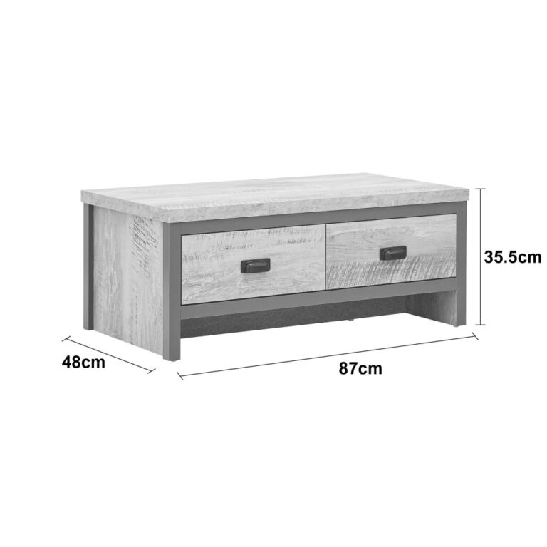 Fenway 2 Drawer Coffee Table - Oak | Oak World