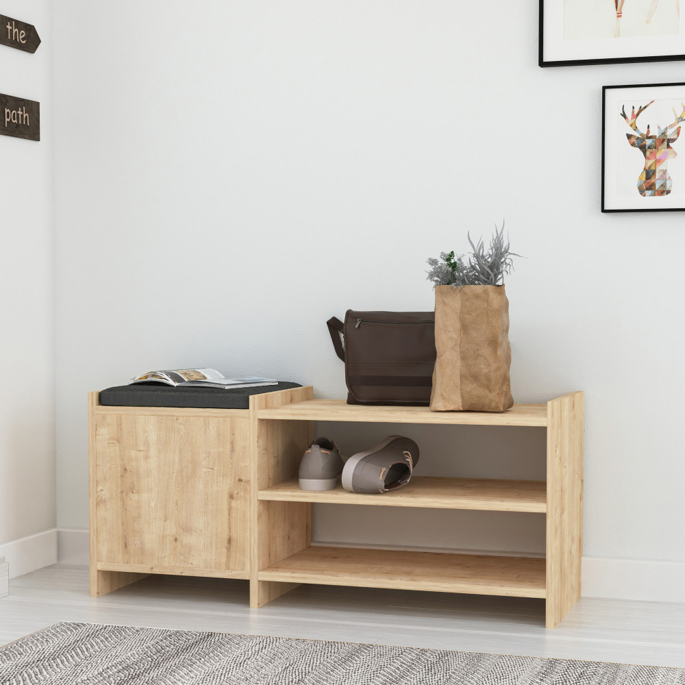 Studio Lounge Munslow Hallway Storage Unit | Assembly Required | Oak World