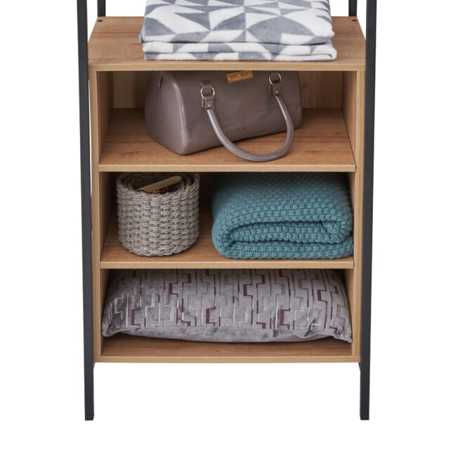 Robin 5 Shelf Open Wardrobe | Oak World