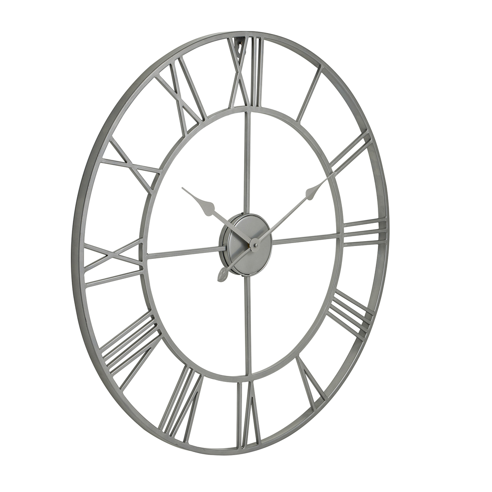 Silver Skeleton Wall Clock | Oak World
