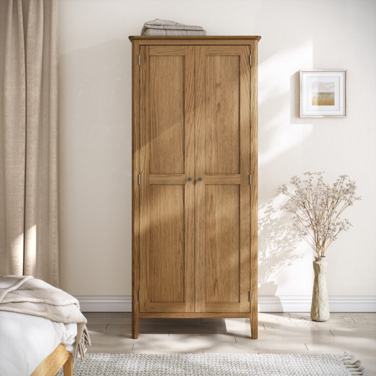 Folkestone Oak Full Hanging Wardrobe | Oak World
