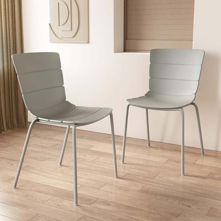 Dalvik Duo Chair, Black Plastic Seat With Black Metal Legs (Pair) | Oak ...