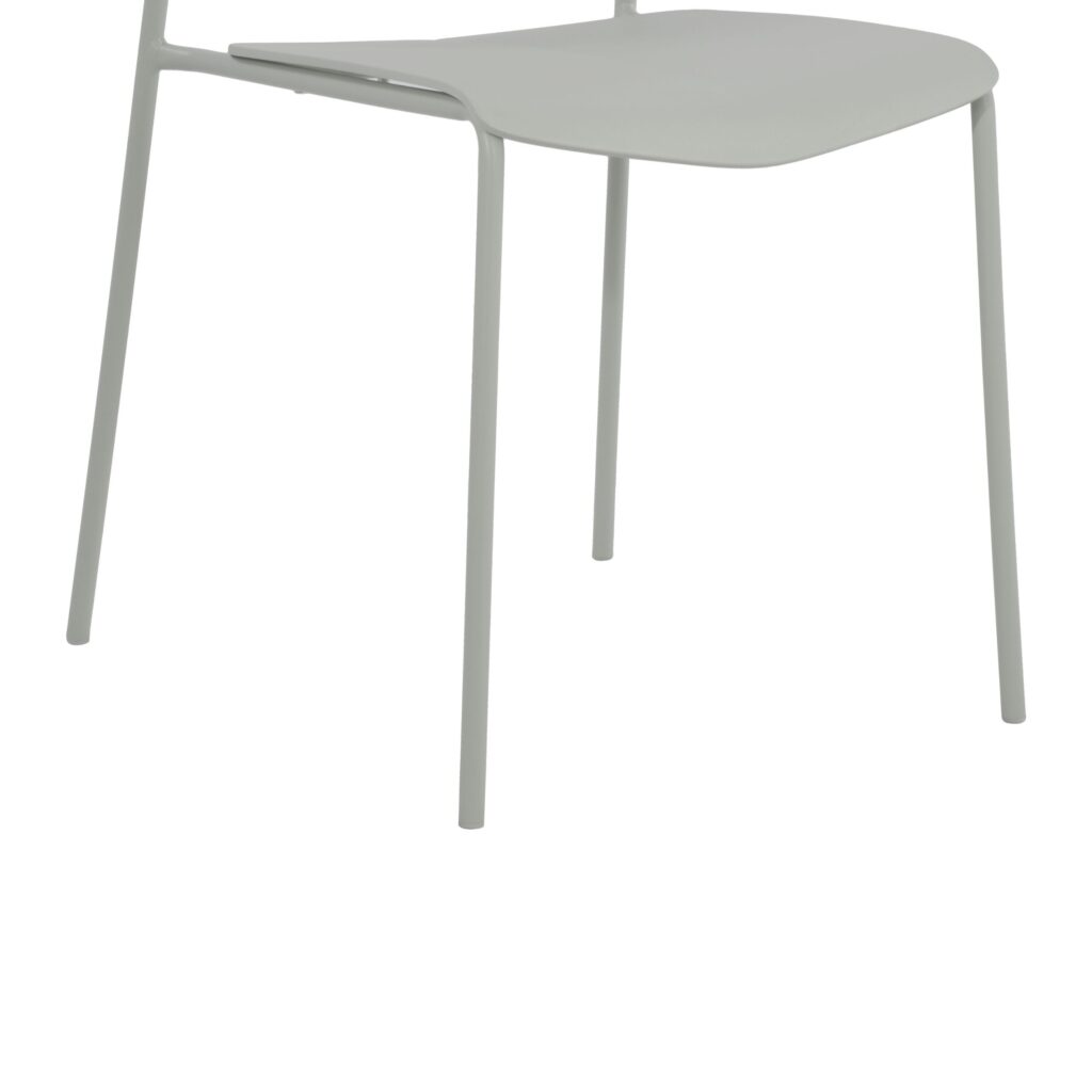Dalvik Dining Pair of Grey Stackable Plastic Kitchen Chairs with ...