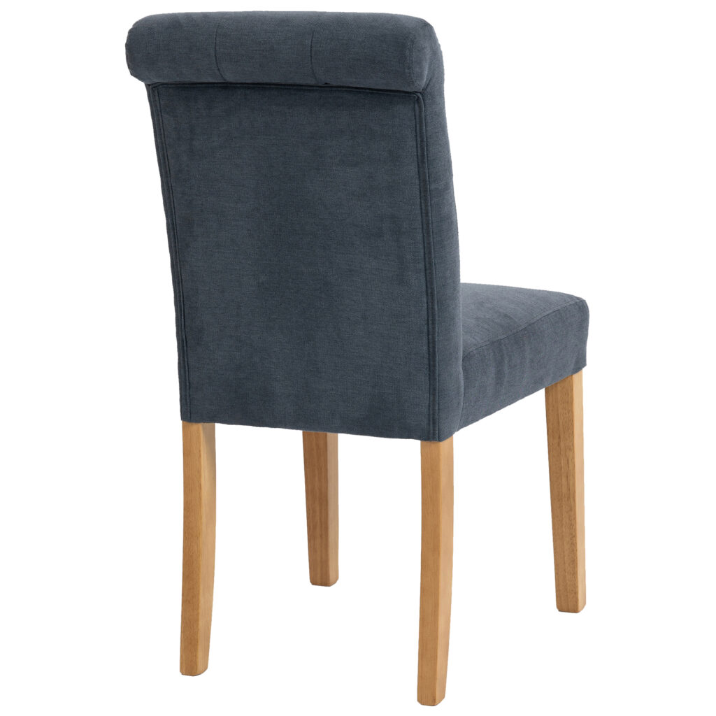 Dining Chair Collection Fabric Button-backed Chair in Slate | Oak World