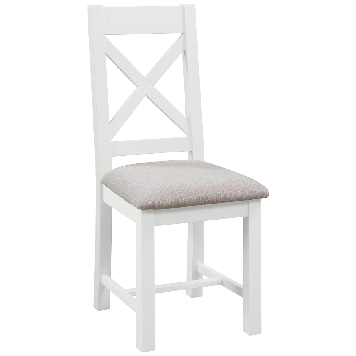 Wynyard White Cross Back Chair | Oak World